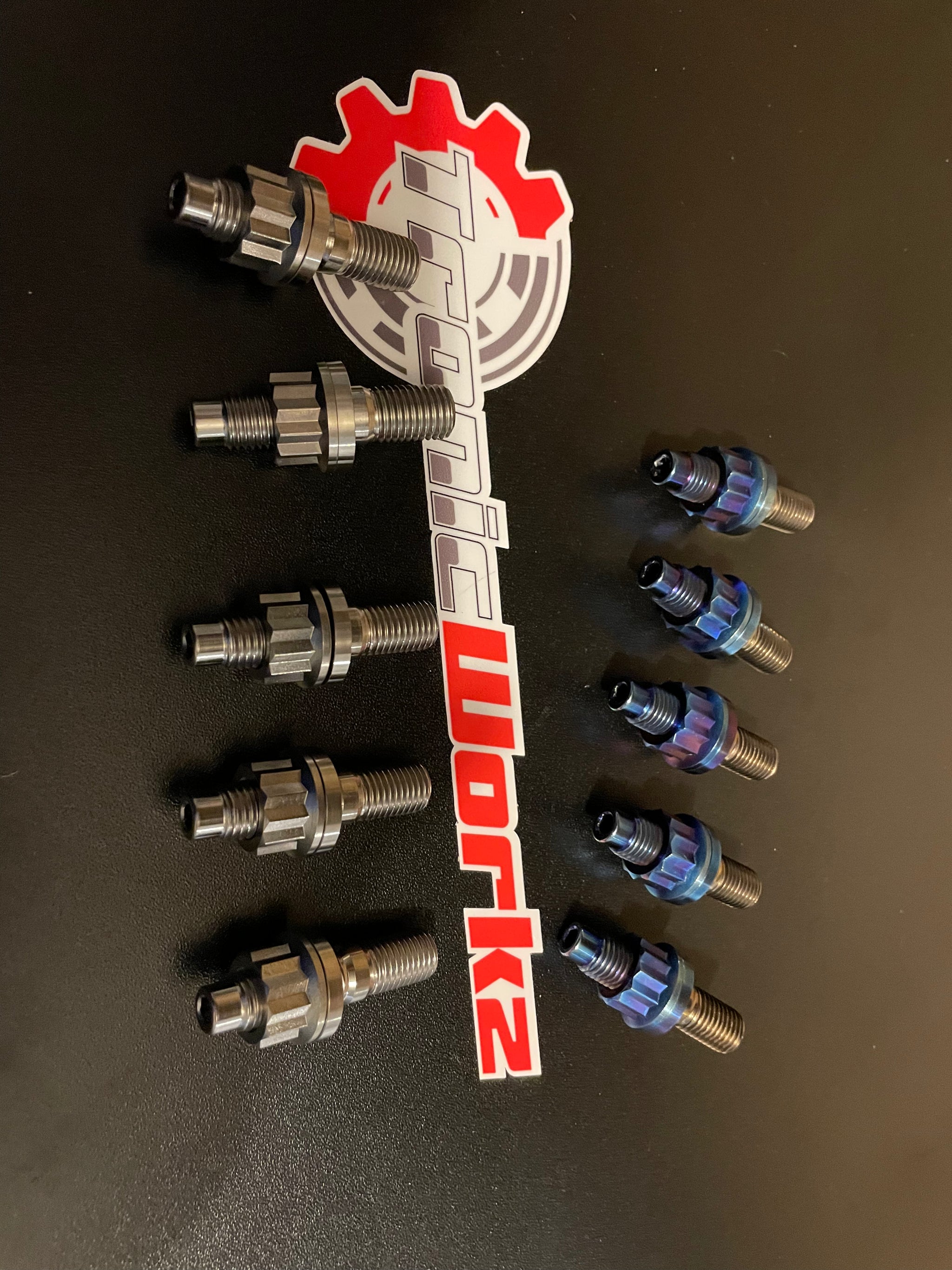 K-Series Titanium Burnt Intake Manifold 8pc Stud Kit for HondaAcura