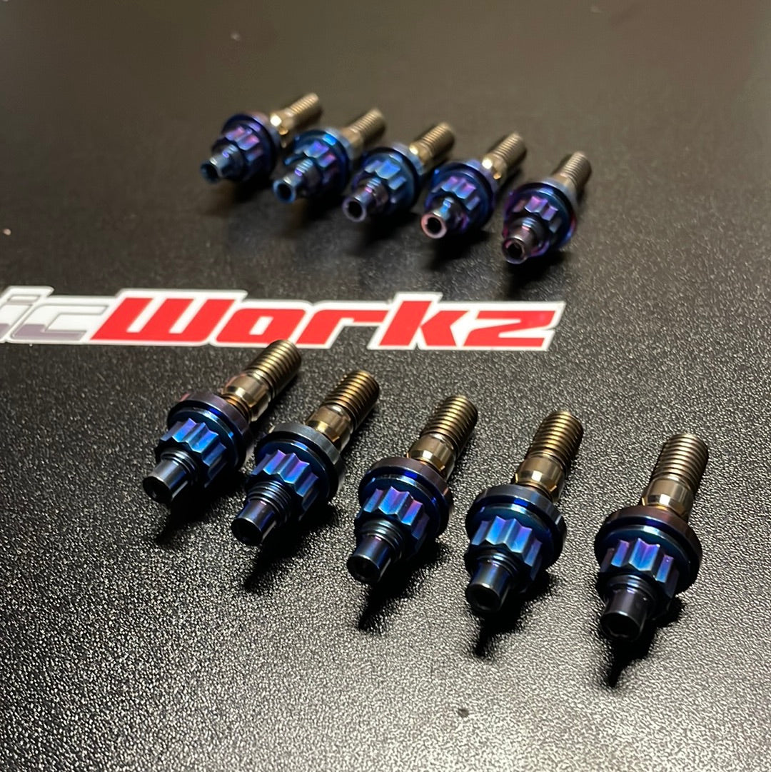 Titanium Exhaust or Intake Manifold Stud Kit - M8x1.25x45mm - 10pcs